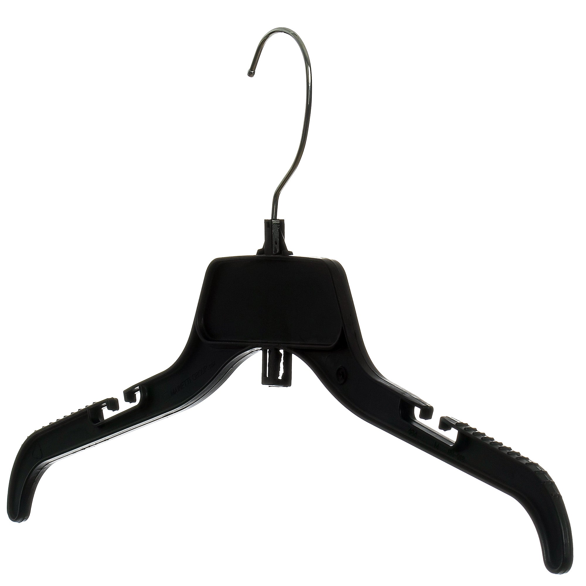 Mainetti 484 17" REUSE Black Plastic, Shirt Top Dress Hangers, with tu ...