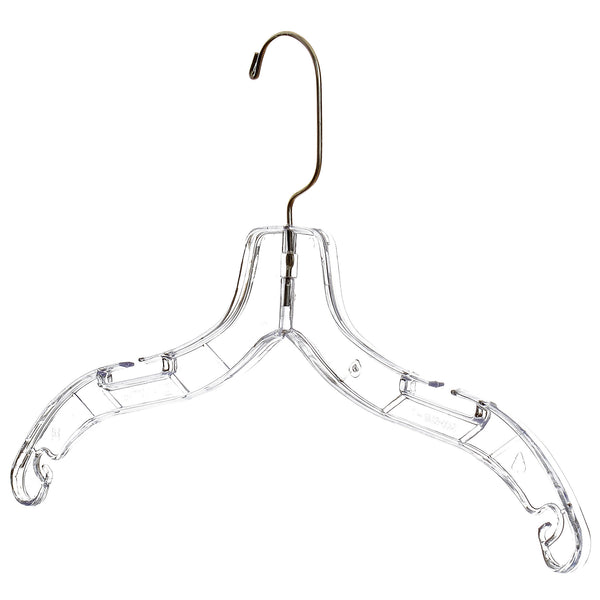 Mainetti 5400, 17" Clear Plastic, Shirt Top Dress Hangers, with 360 sw ...