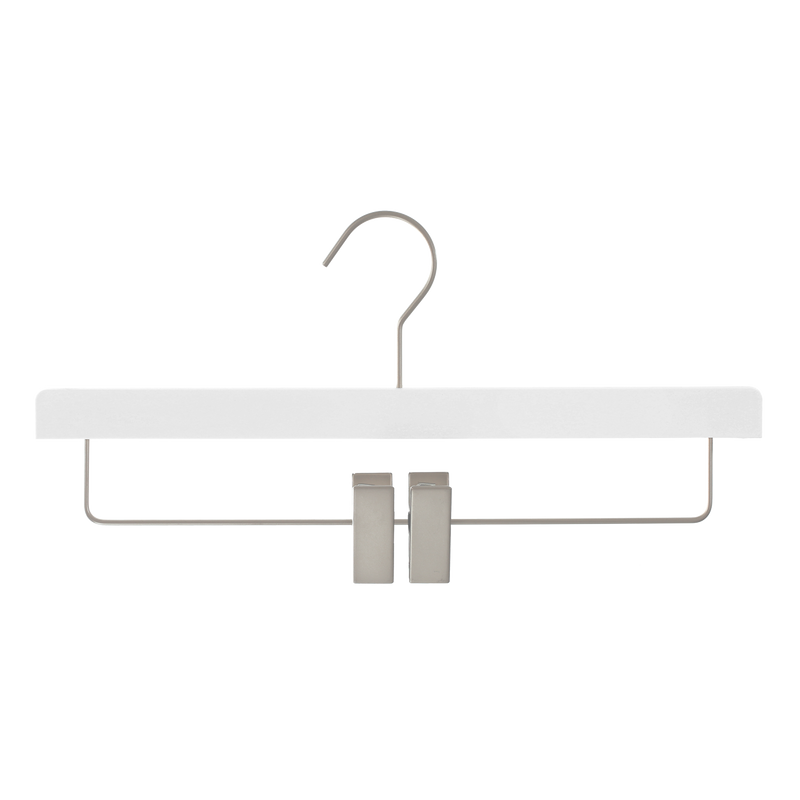 Mainetti 6110, 10" White all Plastic, Pant Skirt Slack Bottom Hangers ...