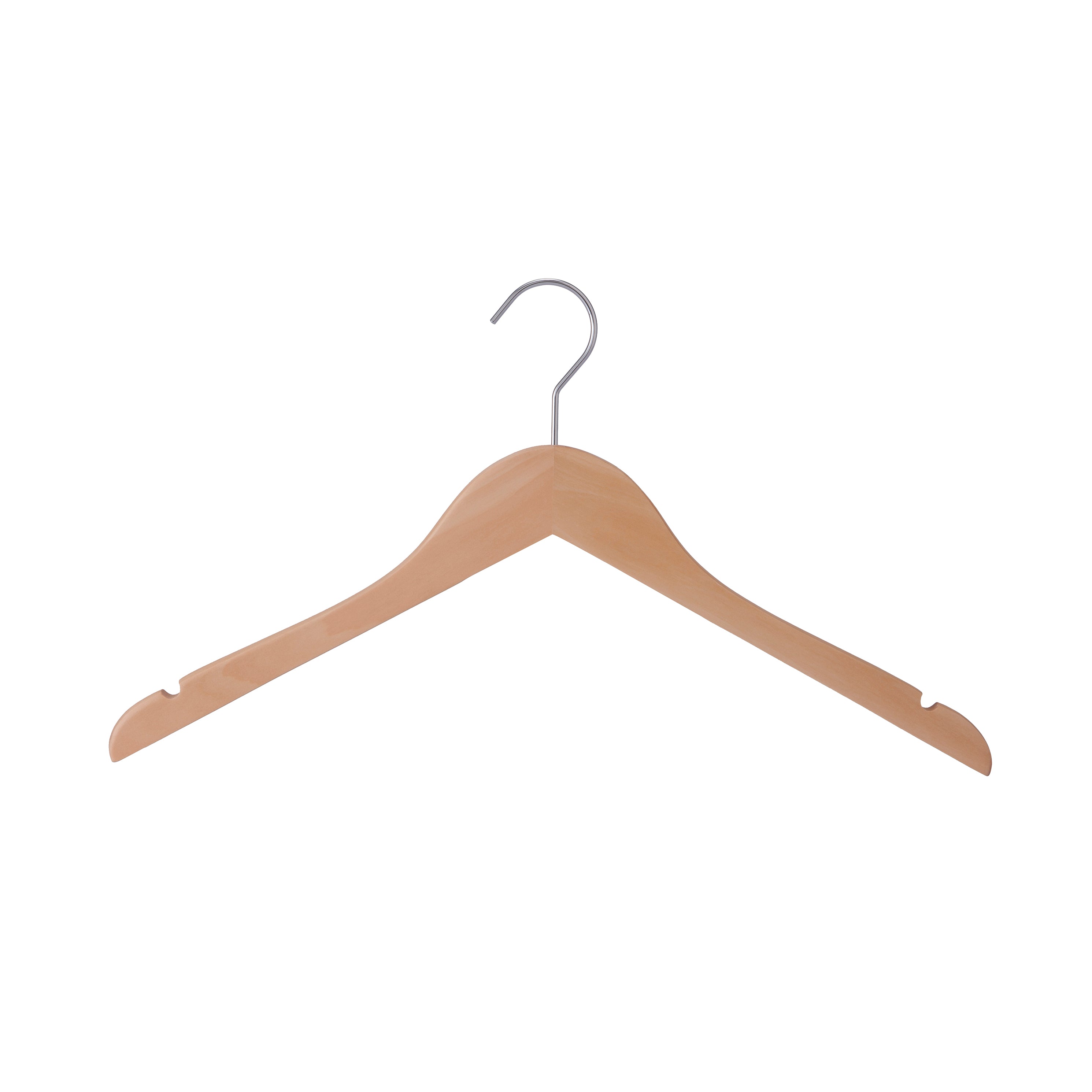 17" Premium Wooden Shirt Hanger - Mainetti USA